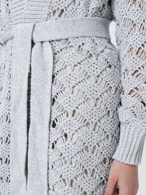 Eleventy Long Sleeve Belted Cardigan