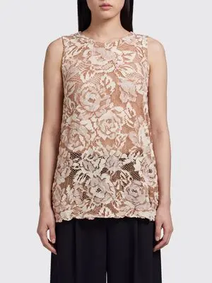 Comme Des Garçons Off-the-shoulder Lace Top - Beige