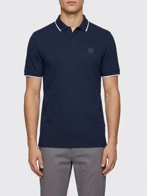 BOSS Cotton Polo Shirt Blue