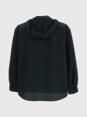 AND WANDER Polyester Windbreaker Jacket With Hood And Patch Pockets