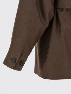 Kiton Linen Blend Blazer With Belt