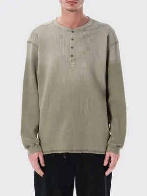 ROA Cotton T-shirt With Buttons - Grey