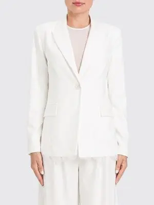 TWINSET Viscose Blend Single-breasted Blazer - White