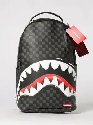 SPRAYGROUND Backpack In Checkered Saffiano Coated Cotton With Logo - Multicolor
