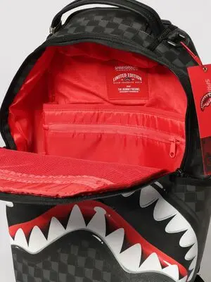 SPRAYGROUND Backpack In Checkered Saffiano Coated Cotton With Logo