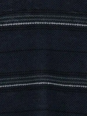 ROBERTO COLLINA Striped Linen Knit Polo Shirt