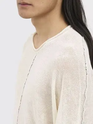 Isabel Benenato Linen Pullover - White