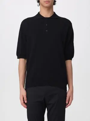 ZANONE Knit Polo Shirt - Black