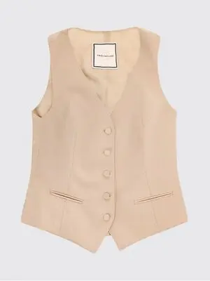 Tagliatore Virgin Wool Blend Waistcoat - Beige