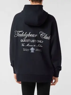 Philipp Plein Cotton Hoodie With Teddy Bear Print