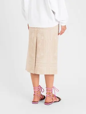 TWINSET Printed Viscose Skirt