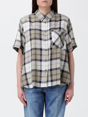 Barbour Cotton Casual Shirt With Check Print - Navy