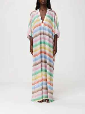 Missoni Multicolor Striped Viscose Kaftan Dress