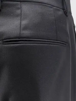 Tagliatore Wide Leg Tailored Trousers In Virgin Wool - Black