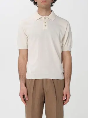 ZANONE Cotton Knit Polo Shirt - Beige