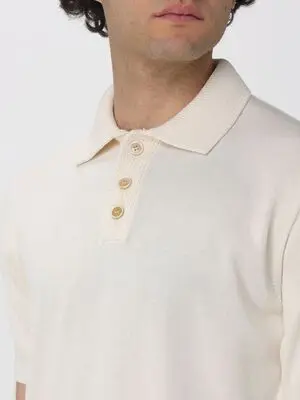 ZANONE Cotton Knit Polo Shirt - Beige