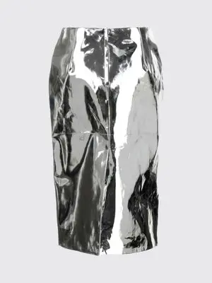 JIL SANDER High-waisted Midi Pencil Skirt In Laminated Leather
