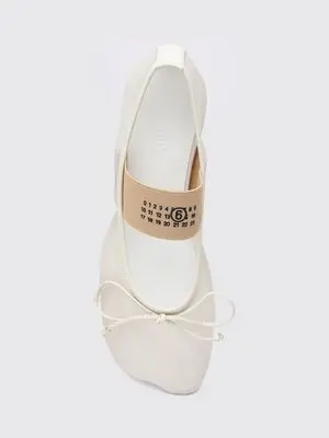 MAISON MARGIELA Asymmetric Toe Nylon Mary Jane Flats - Sand