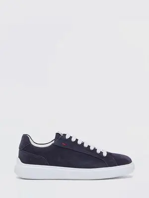 Peuterey Suede And Leather Lace-up Sneakers - Blue