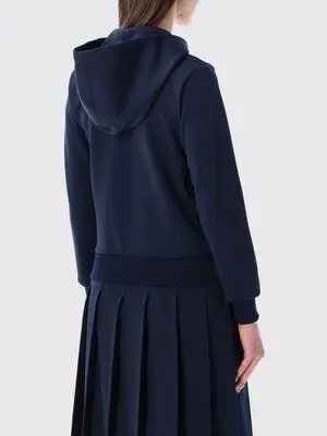 Comme Des Garçons Polyester Zip-up Hoodie With Side Pockets - Navy