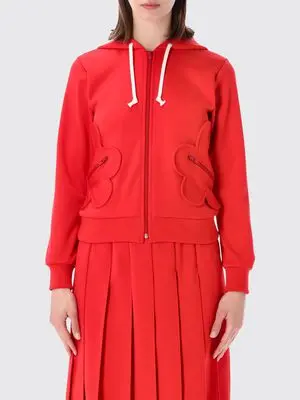 Comme Des Garçons Polyester Zip-up Hoodie With Side Pockets - Red