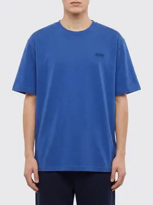 AUTRY Cotton T-shirt With Logo - Blue