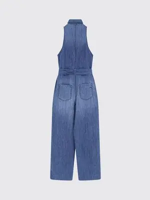 Pinko Cotton And Linen Jumpsuit With Belt And Pockets