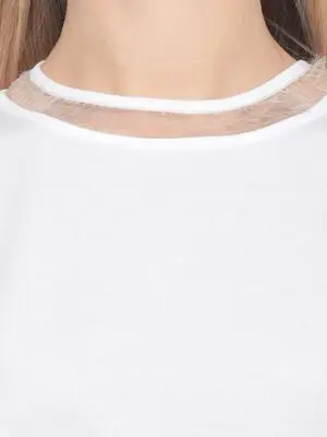Fabiana Filippi Cotton T-shirt With Sequined Embellishment