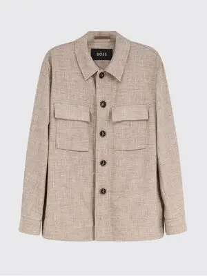 BOSS Virgin Wool Blend Overshirt