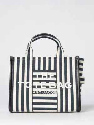 Marc Jacobs The Medium Tote Bag In Striped Cotton - Brown