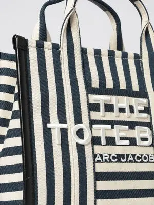 Marc Jacobs The Medium Tote Bag In Striped Cotton