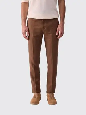 Liu Jo Tailored Linen Trousers With Off-center Closure And Slash Pockets - Leather