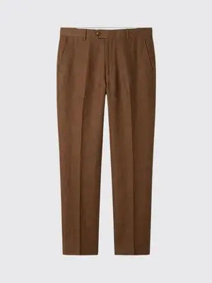 Liu Jo Tailored Linen Trousers With Off-centre Closure And Slash Pockets