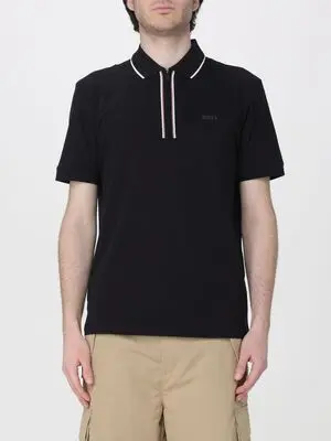 BOSS Cotton Polo Shirt With Logo - Black
