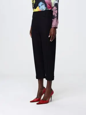 Versace Viscose Cropped Fit Trousers