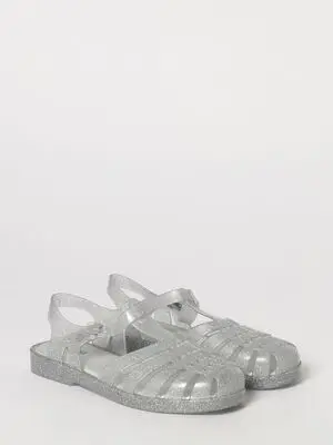 Melissa Glitter Pvc Fisherman Sandals With Low Heel - Silver