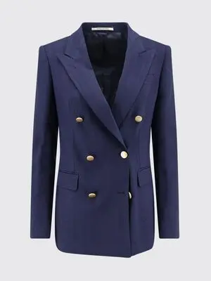 Tagliatore Double-breasted Viscose Blend Blazer - Blue