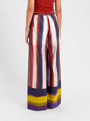 TWINSET Printed Fabric Wide Leg Trousers