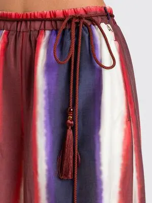 TWINSET Printed Fabric Wide Leg Trousers