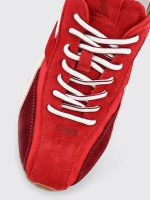 ALOHAS Suede And Nylon Lace-up Sneakers - Red
