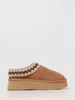 Mou Uggs Slipper With Braided Detailing - Beige