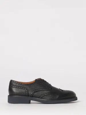 DOUCAL'S Hammered Leather Brogue Derby - Blue