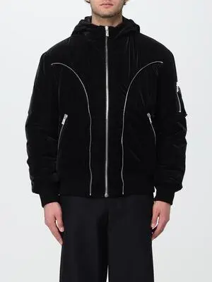 Versace Zip-up Velvet Bomber Jacket - Black