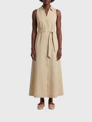 Woolrich Woolrich Sleeveless Collared Maxi Dress Beige