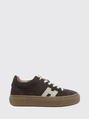 Hogan Crosswind Suede Leather Platform Sneakers - Cocoa