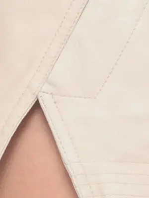 Rick Owens Leather Shorts With Drawstring