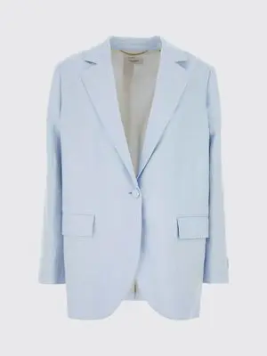 Agnona Single-breasted Linen And Silk Blazer With Peak Lapels