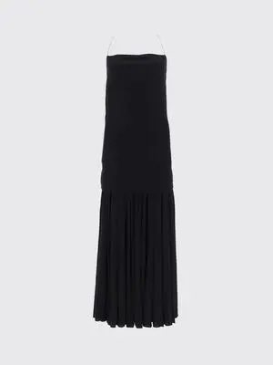 Jacquemus La Robe Abiha Pleated Midi Dress - Black