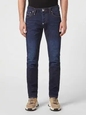 Philipp Plein Five-pocket Skinny Fit Stretch Jeans - Blue