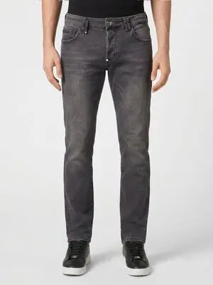 Philipp Plein Five-pocket Skinny Fit Stretch Jeans - Grey